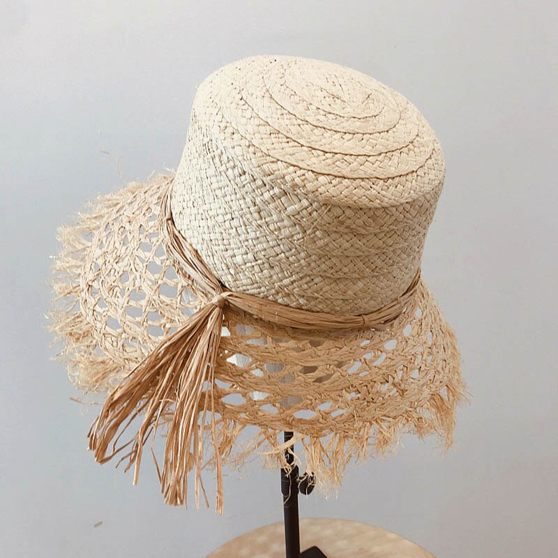 Vrouwen Zomer Hoed Natuurlijke Raffia Hollow Out S... – Grandado