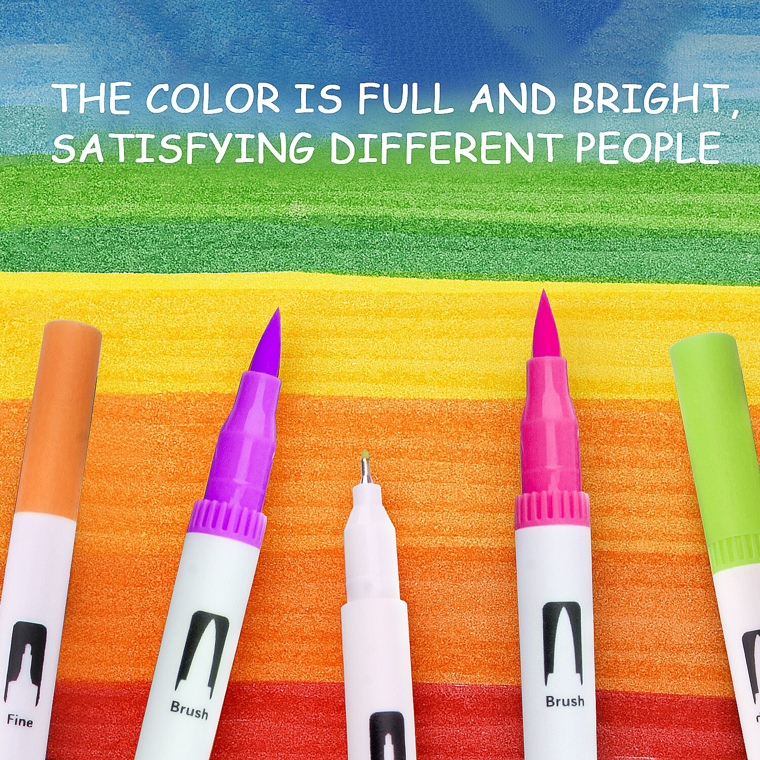 12/36/60/72/100/120 Colors Fine and Brush Dual Tip... – Grandado