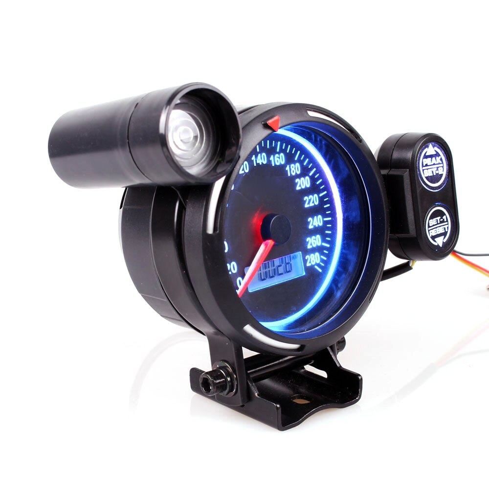 Blue And Red LED 80MM MPH Gauge Speedometer Odomet... – Grandado