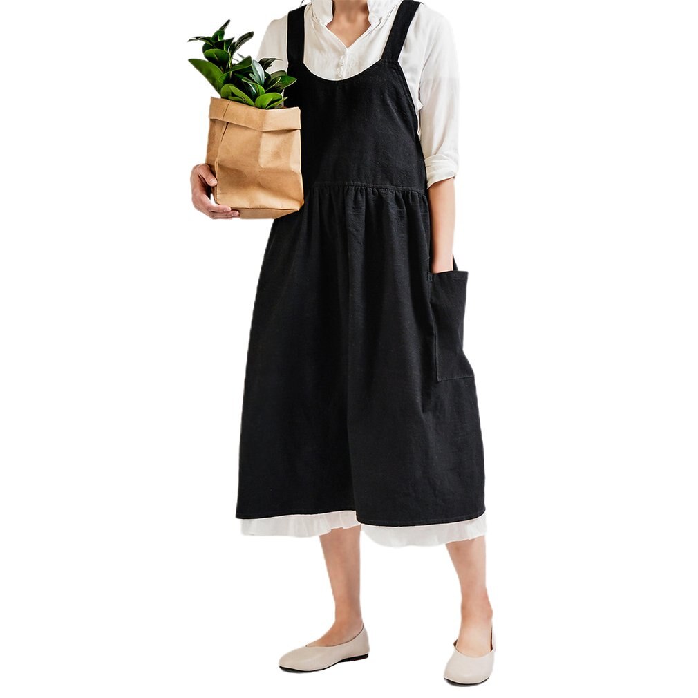 Cooking Kitchen Apron For Woman Female Bib Cotton ... – Vicedeal