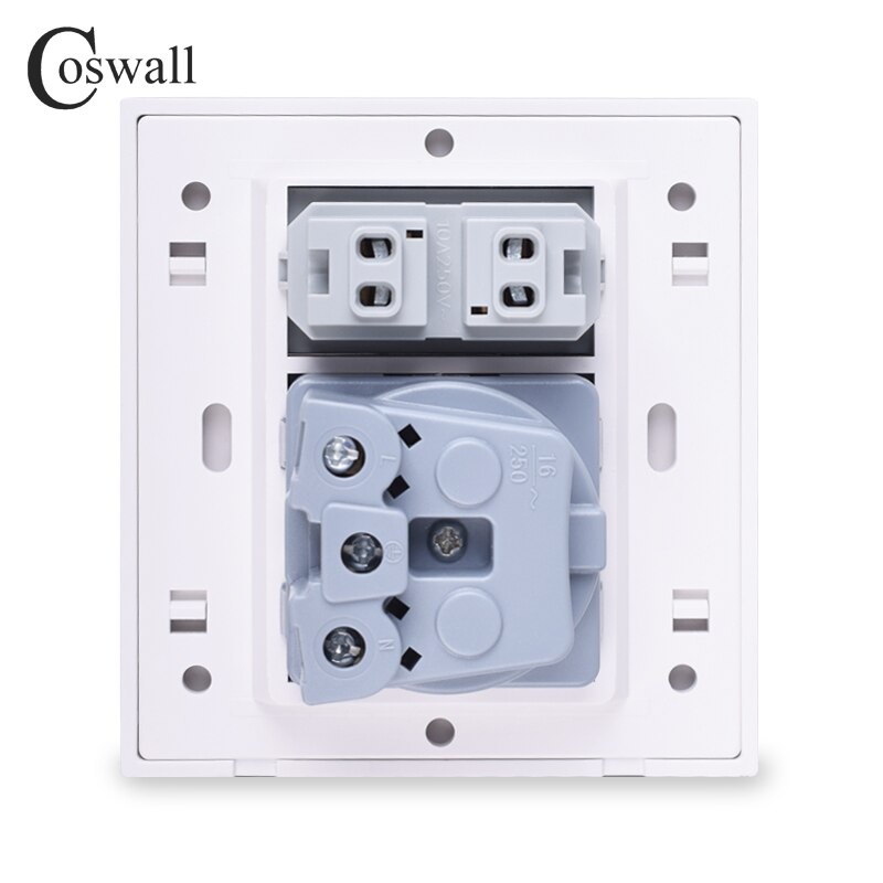 Coswall PC Panel EU Russia Spain 16A Wall Socket G... – Grandado