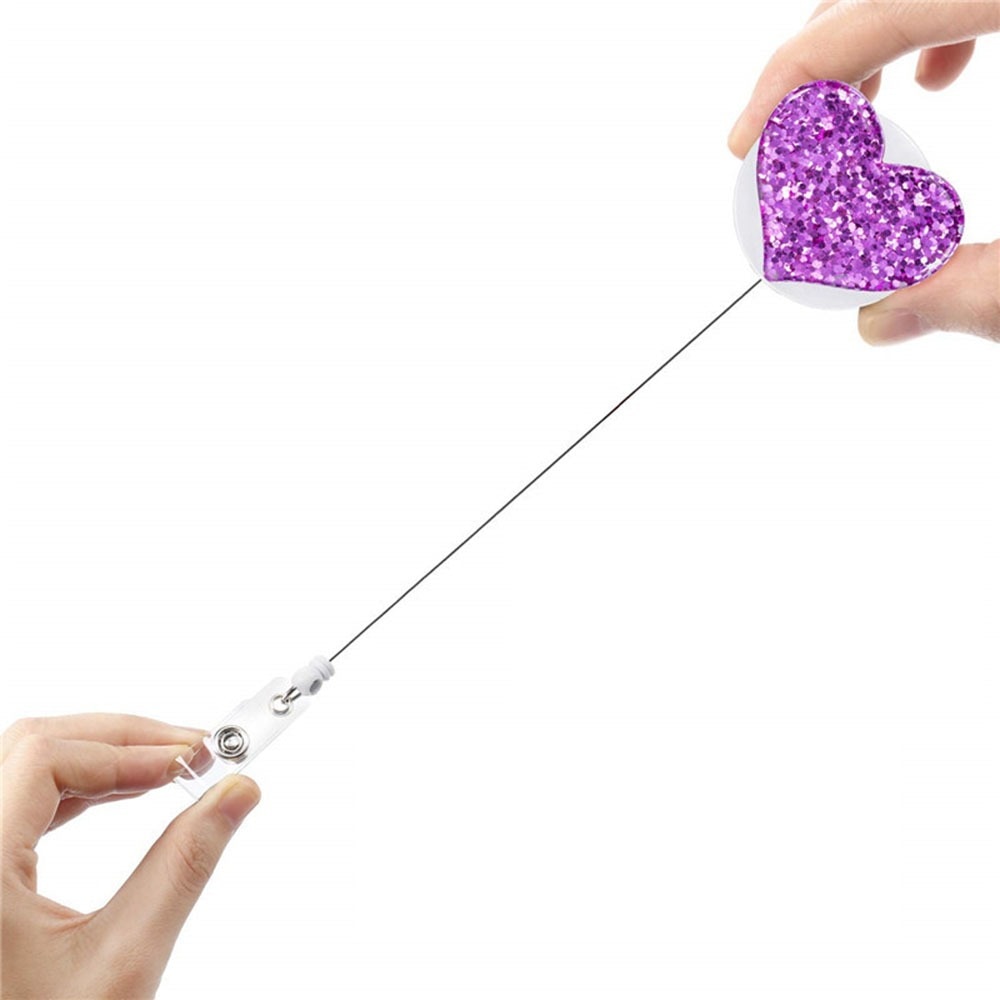 Retractable Nurse Badge Reel Clip, Love Heart Badg... – Vicedeal