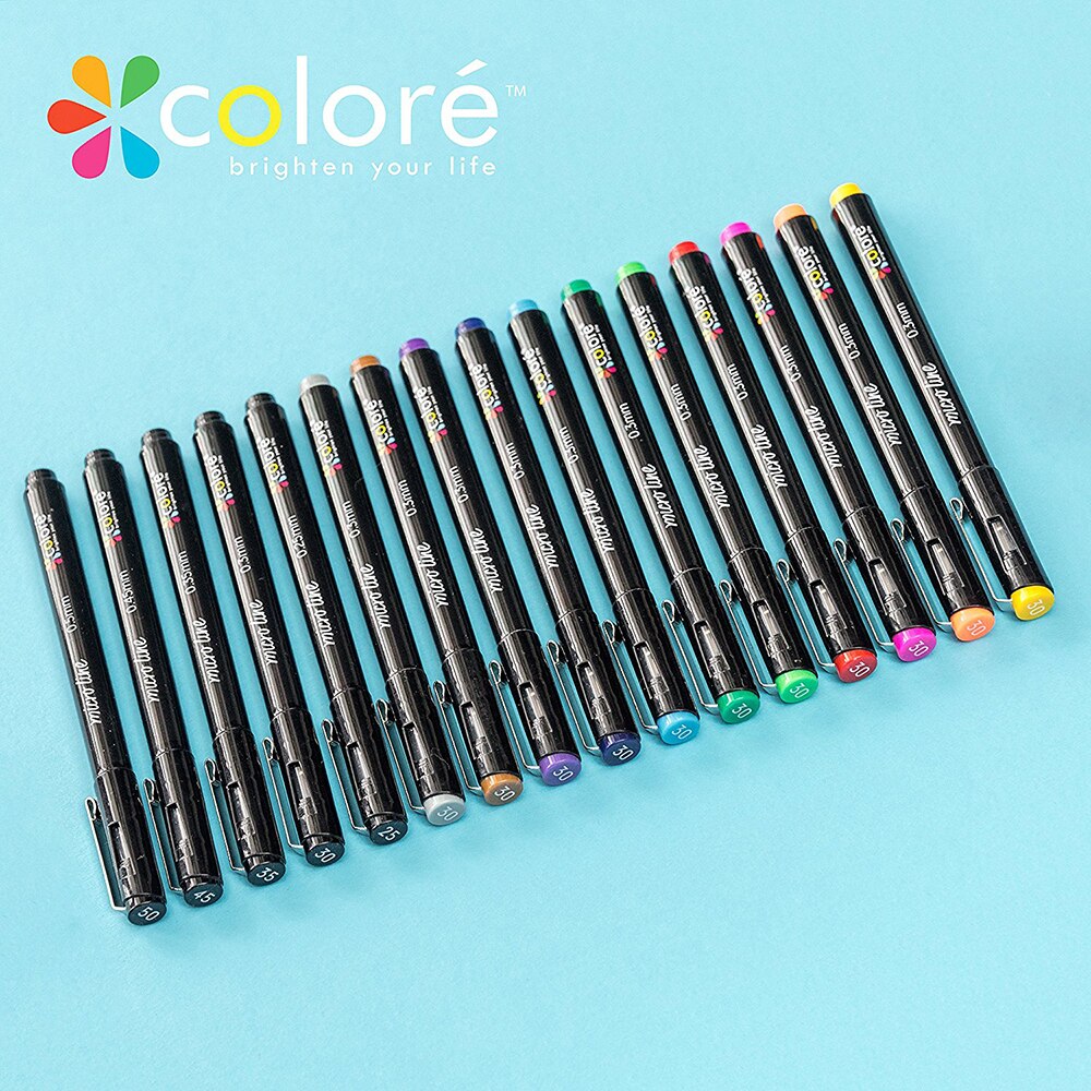 Colore 16Pcs/Set Ultra Fine Tip Micro Line Color P... – Vicedeal