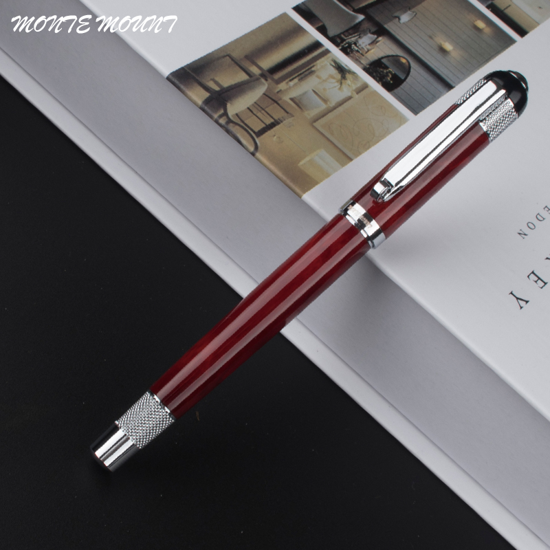 MONTE MOUNT Dark red roller ball pen office school... – Vicedeal