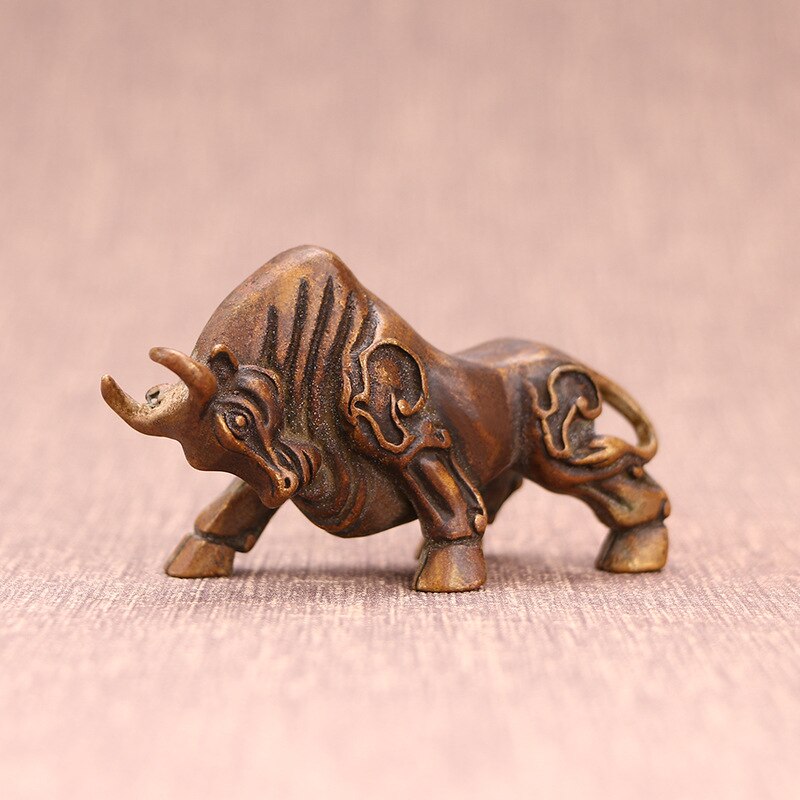 Vintage Copper Bull Statue Wall Street Bull Figure... – Grandado