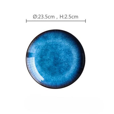 Simple and Stylish Blue Western-style Dinner Plate... – Vicedeal