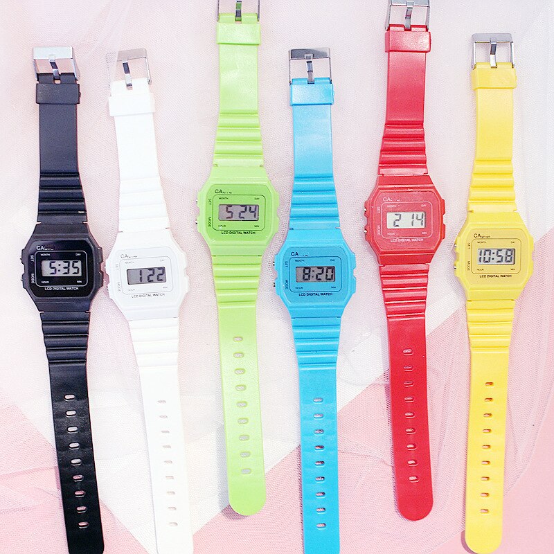 Ins Color LED Ladies Watch Sports Waterproof Elect... – Grandado
