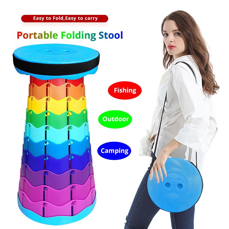 Rainbow Retractable Stool Folding Chiar Outdoor Po... – Vicedeal