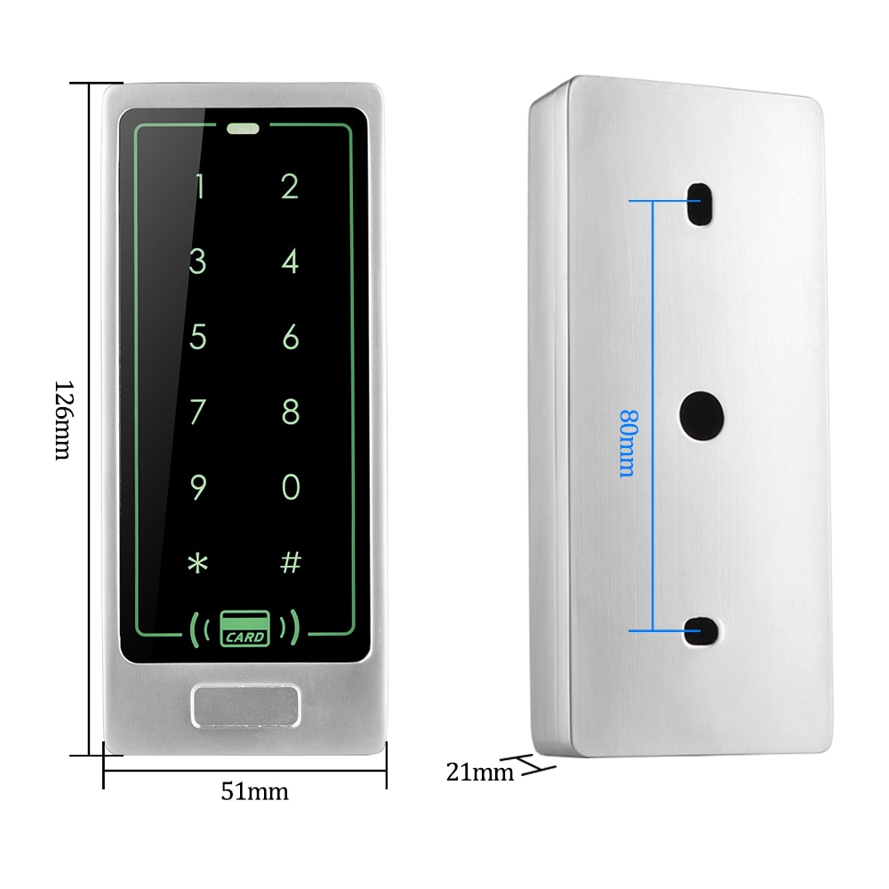 Metal Rfid 125khz Access Control Keypad With Touch Grandado