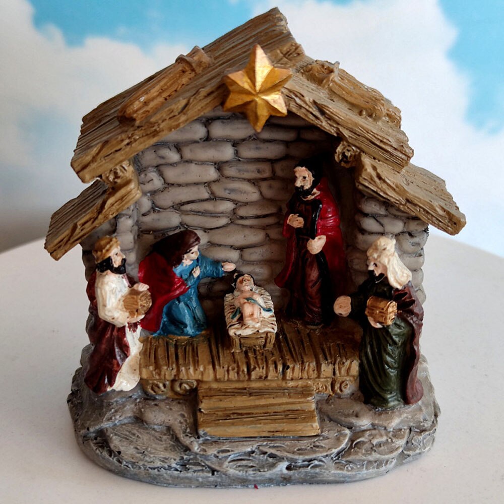 Christmas Manger Set Nativity Of Jesus Baby Born R... – Grandado