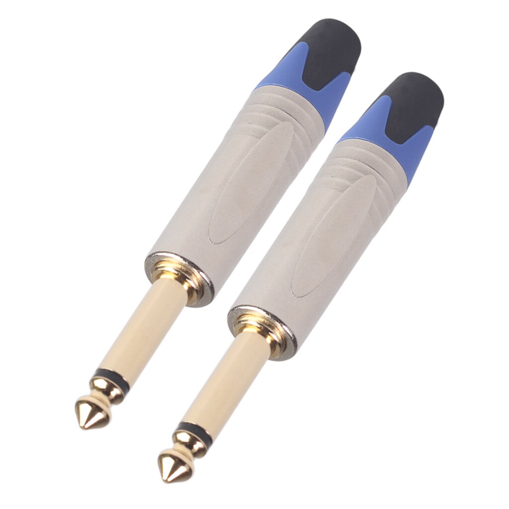 Pack of 2 Alloy 1/4 6.35mm Stereo Solder Connector... – Vicedeal