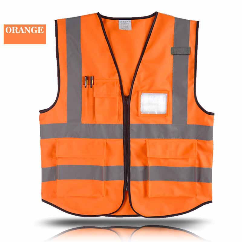 Reflective vest T-shir Multiple Pockets Building C... – Grandado