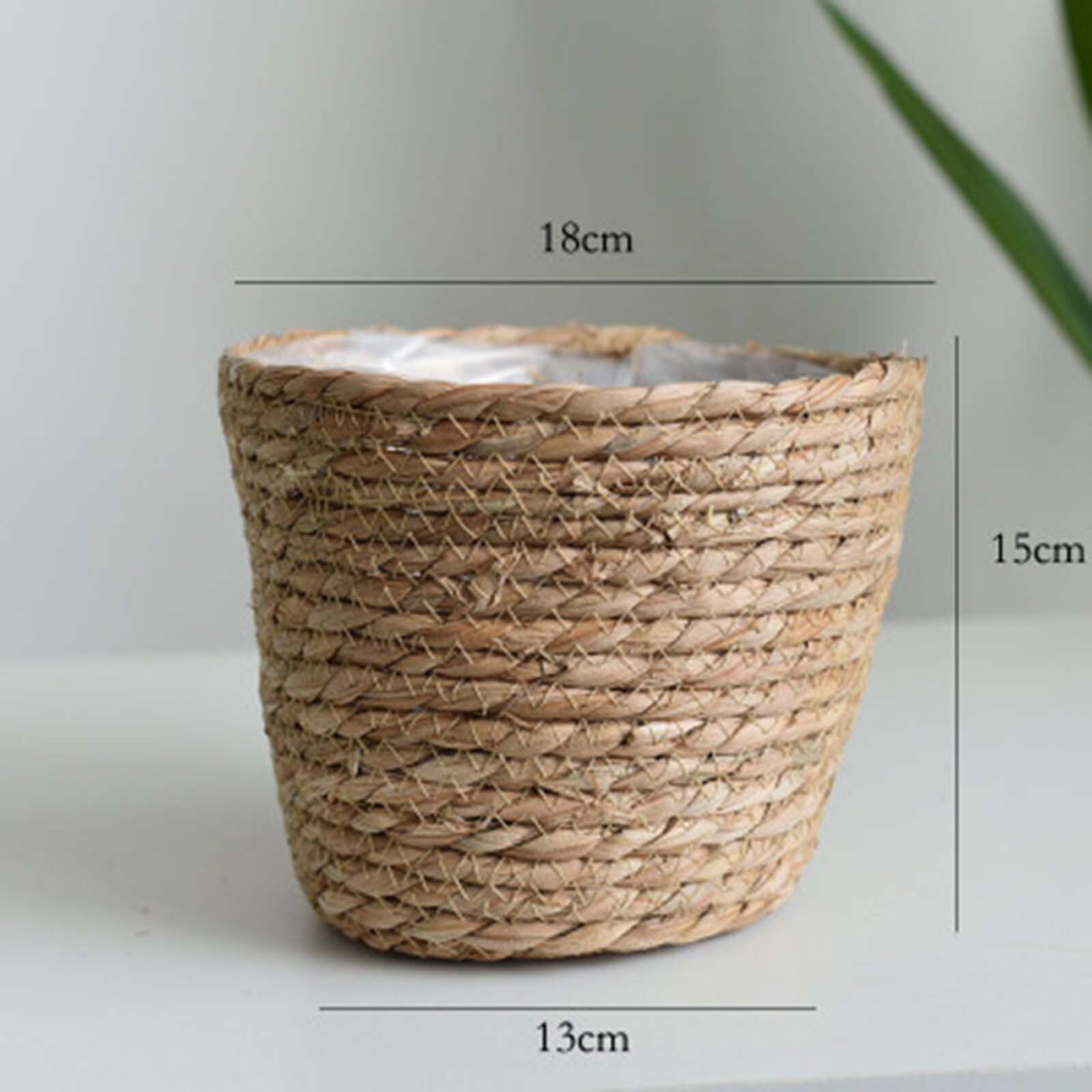2Pcs Woven Flower Pot Cover Equipped With Internal... – Grandado