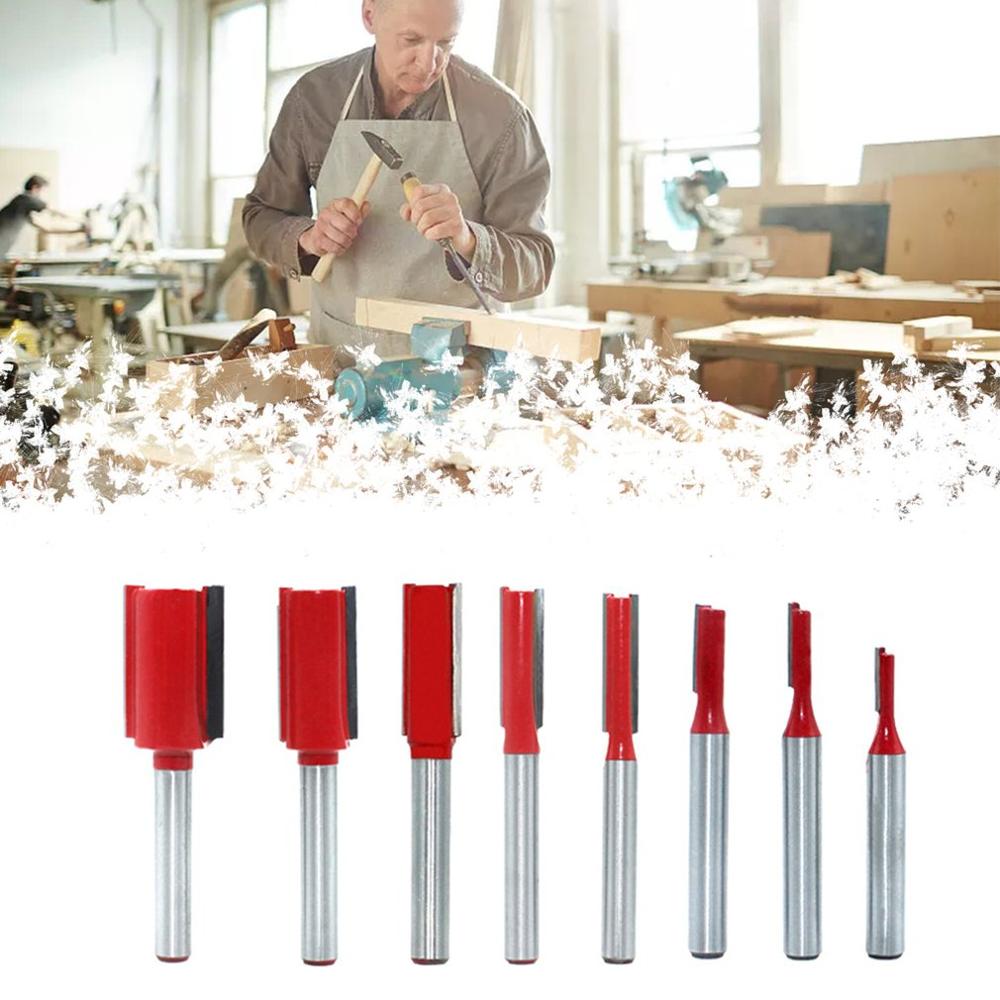 7pcs/set Shank Straight Bit Woodworking Trimming R... – Grandado