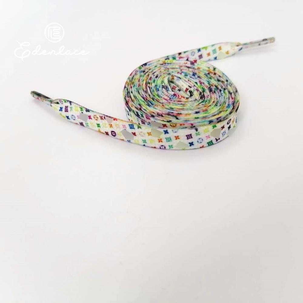 Printing Star And Flowers Shoelaces Double-sides P... – Grandado