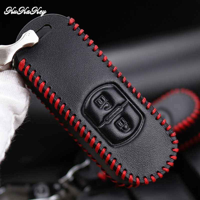 KUKAKEY Leather Key Cover Case For Mazda 2 3 6 Axe... – Grandado