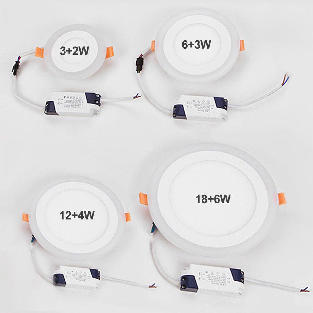 2 Colors LED Panel Light Acrylic 2835 LED Recessed... – Grandado