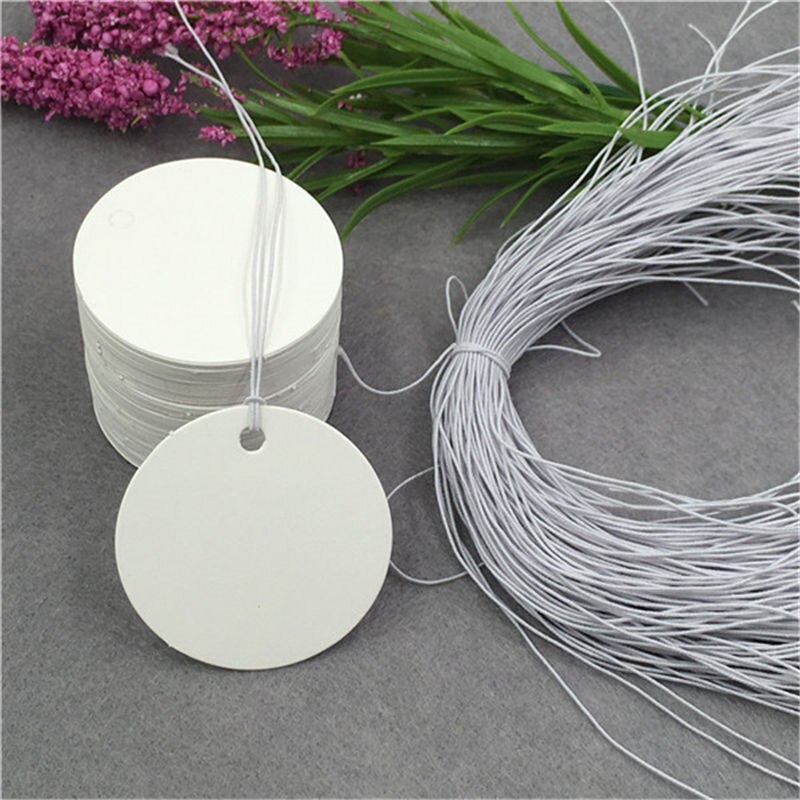 300Pcs/Lot Simple Style Blank White Round Shaped H... – Grandado
