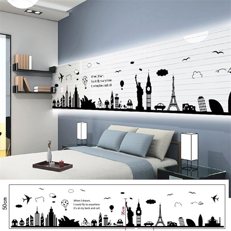World Famous Buildings Wall Sticker Paris France N... – Vicedeal