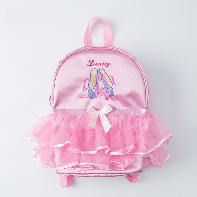 dance bag pink ballet bags for girls ruffle embroi... – Grandado