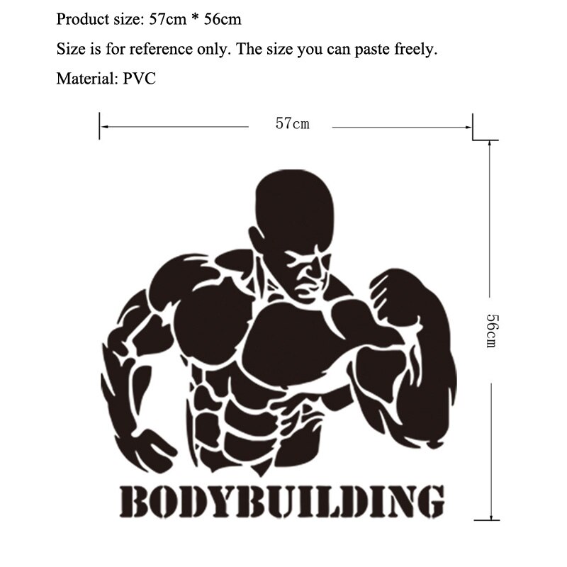 Muscular man/BodyBuilding Wall Sticker for Fitness... – Vicedeal