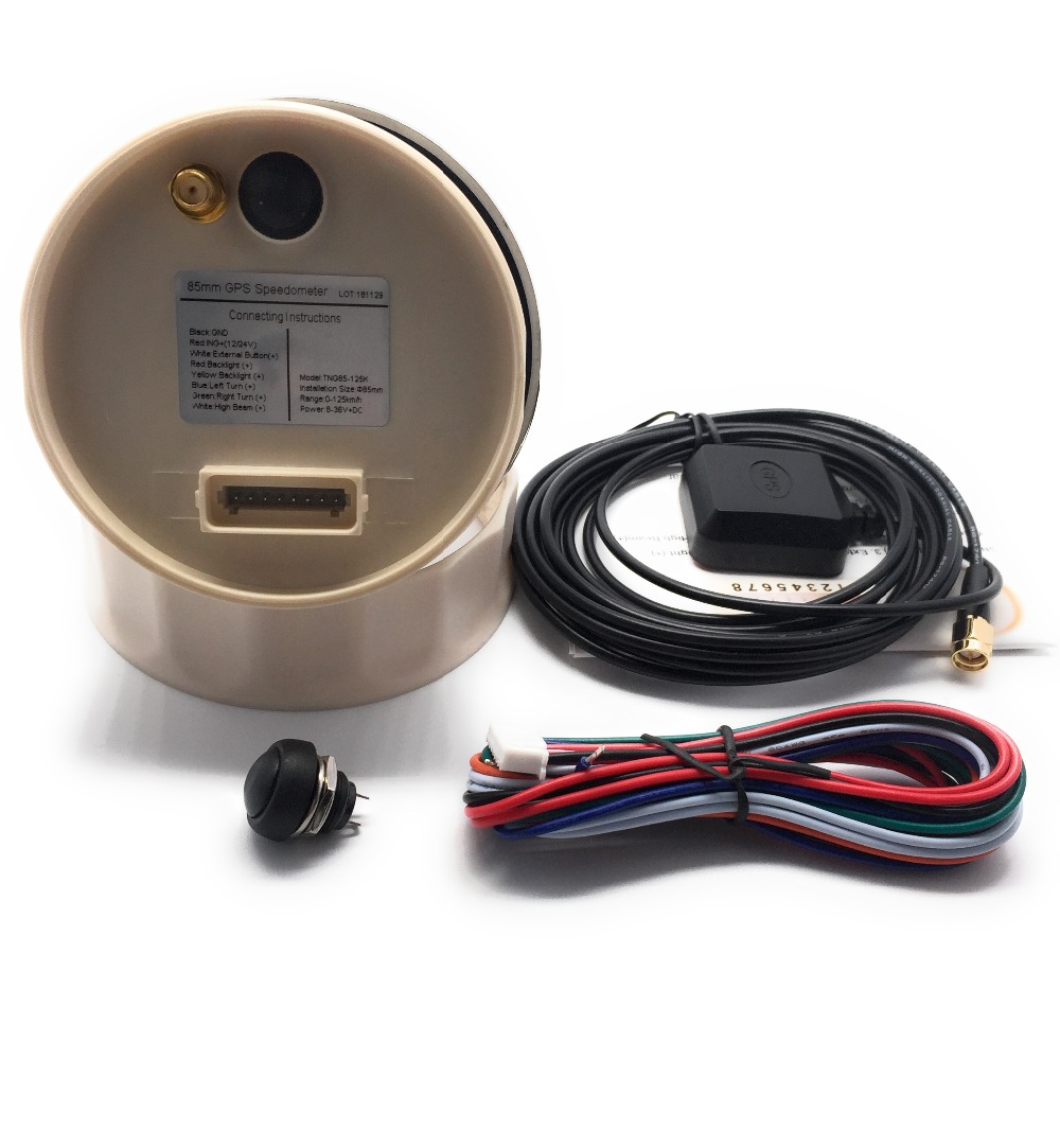 0-125 km/h 85mm Universal GPS Tacho Einstellbar Ki... – Vicedeal