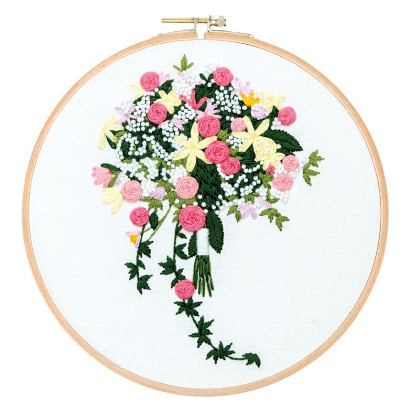 DIY Stamped Embroidery Starter Kit Embroidery Bouq... – Grandado