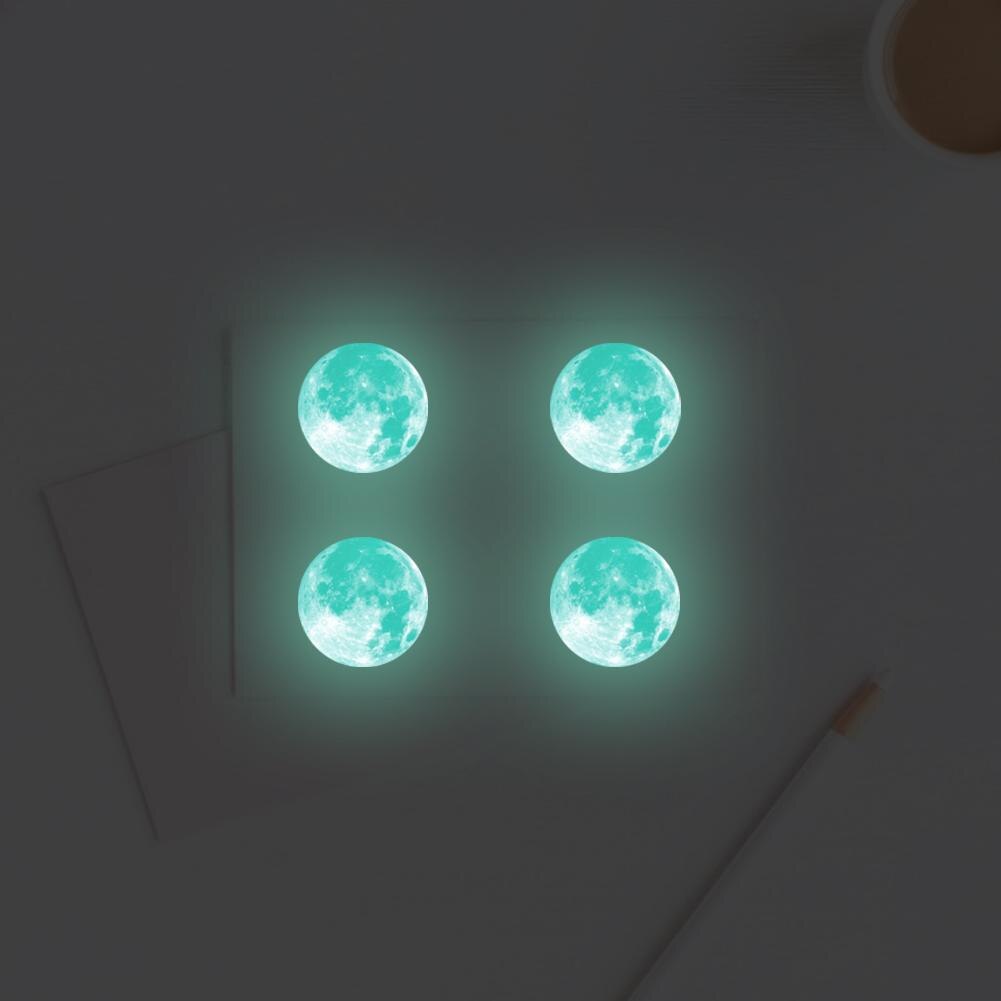 Luminous Moon Earth Planet DIY 3D Wall Stickers Wa... – Vicedeal