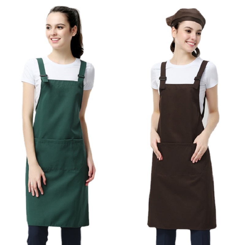 solid color with pocket apron cotton waterproof an... – Vicedeal