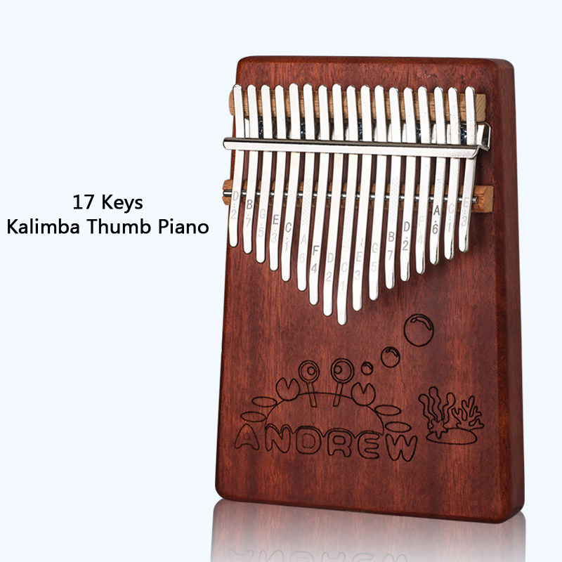 Kalimba 17 Sleutel Mahonie Duim Piano Dier Patroon... – Grandado