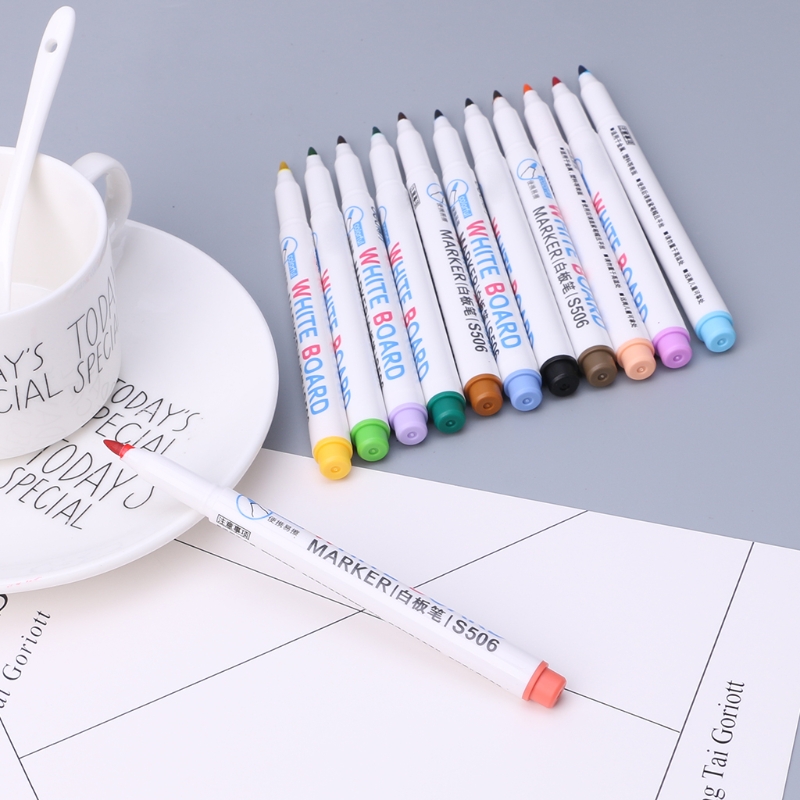 12 farver markeringspen sletbar whiteboard tusch p... – Grandado