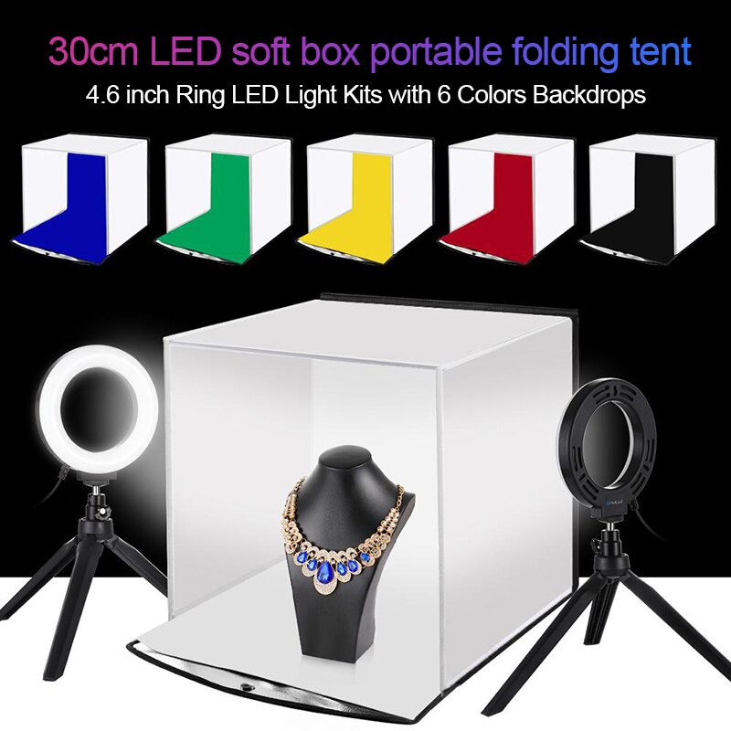 PULUZ 30*30cm Portable Softbox Light Box Studio LE... – Grandado