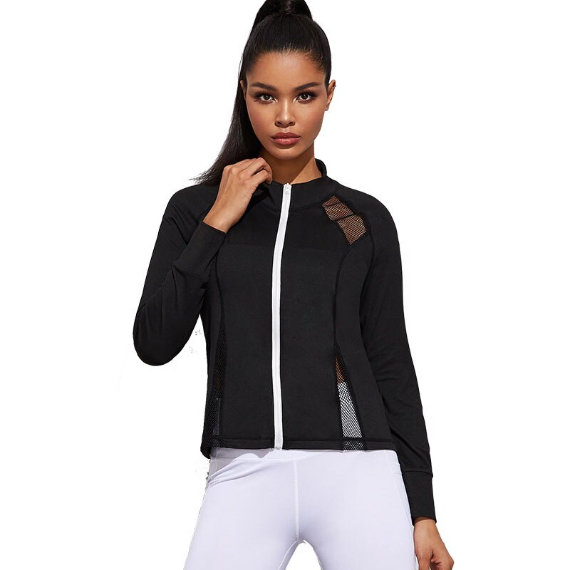 Female Sports Jacket Long Sleeve Quick Dry Zipper ... – Vicedeal