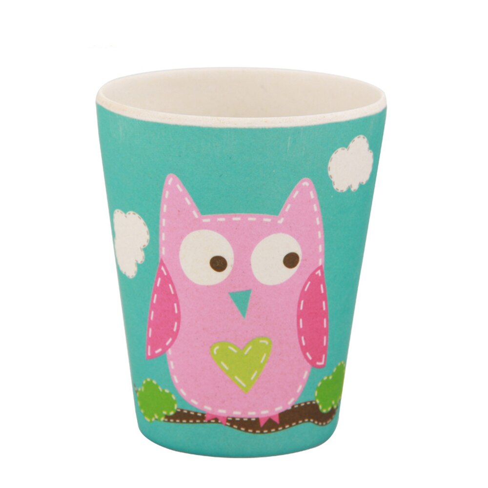 260mL Kawaii Cartoon Animals Bamboo Fiber Mugs Cup... – Grandado