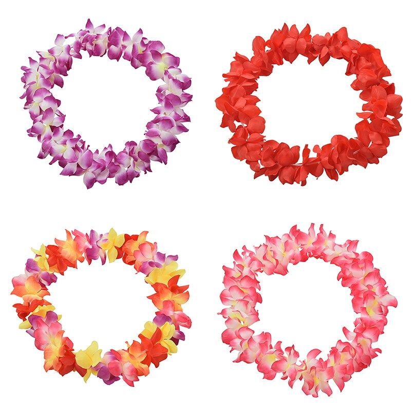 8 Color Hawaiian Leis Simulated Silk Flower Leis D... – Grandado