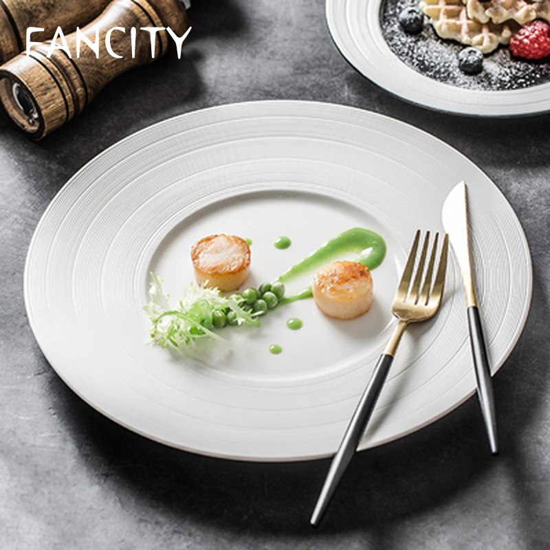FANCITY Nordic Simple Steak Dessert Plate Western ... – Grandado