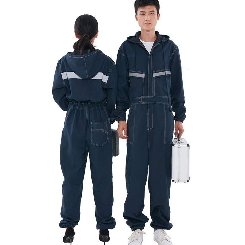Men Denim Reflective Strip Jumpsuit Factory Unifor... – Vicedeal