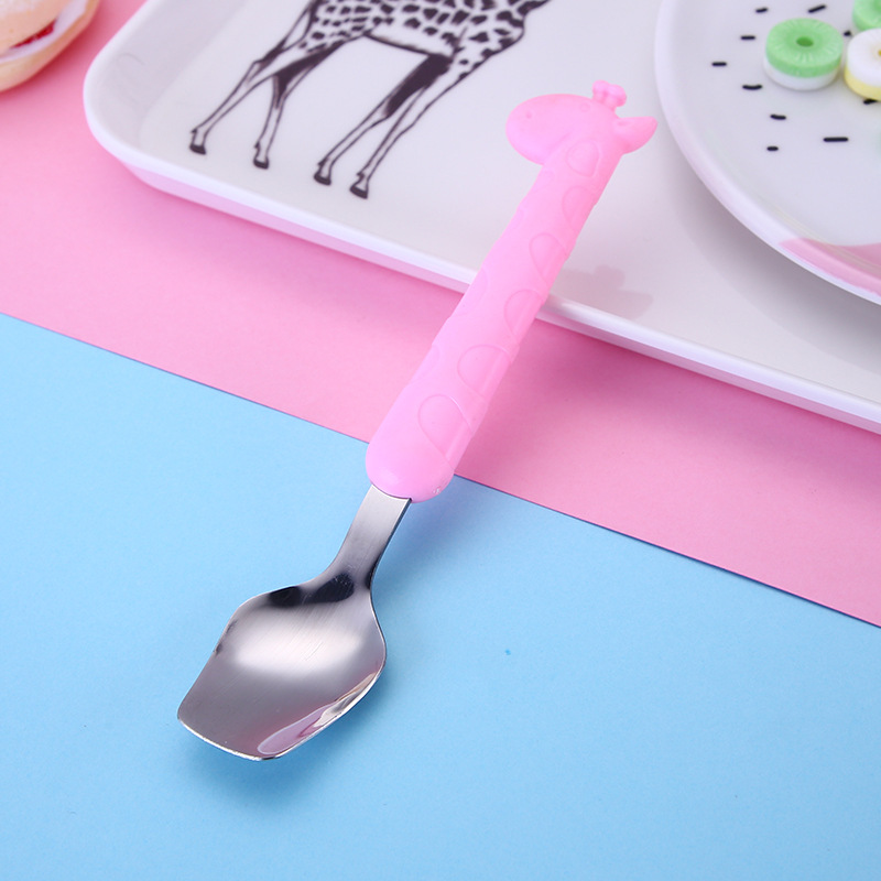 Qshare Baby Giraffe Dinnerware Dessert Spoon for C... – Grandado