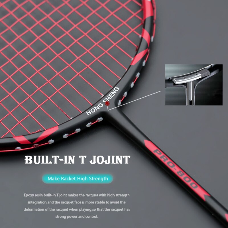Full Carbon Strung Badminton Rackets Light Weight ... – Vicedeal