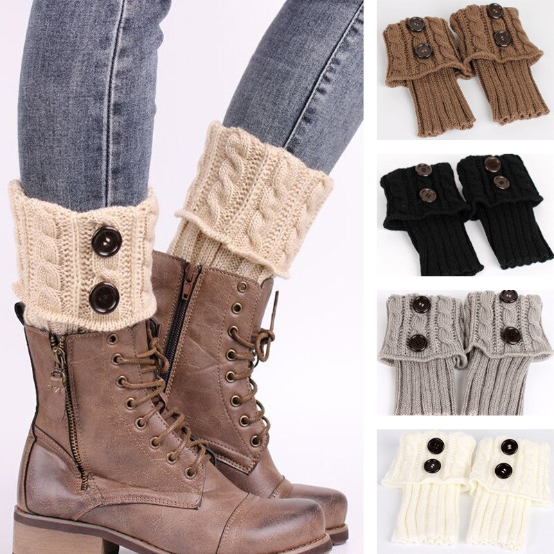 Frauen Stricken Bein Wärmer Kurzen Boot Manschette... – Vicedeal