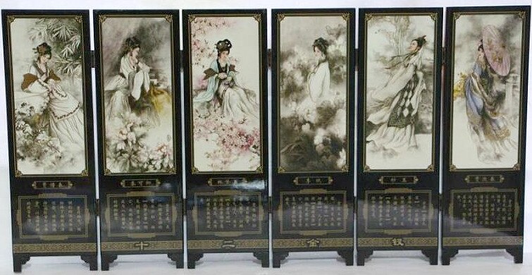 Art Classical Chinese Lacquer Handwork Painting Tw... – Vicedeal