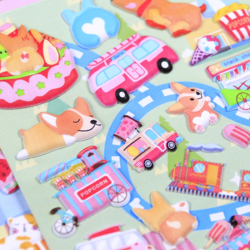 Leuke Party Van Dieren Puffy 3D Stickers Diy Scrap... – Vicedeal