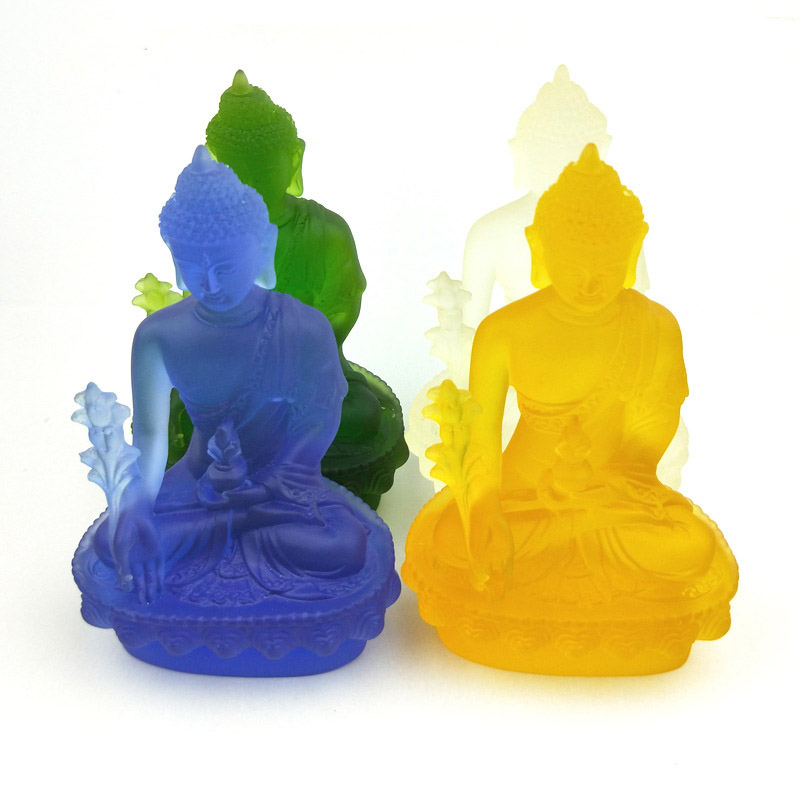 Colorful glazed Buddha statues high-end home decor... – Grandado