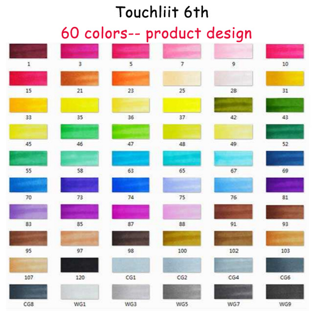 Touchliit Art Marker 204 Colors Alcoholic Oil Mark... – Grandado