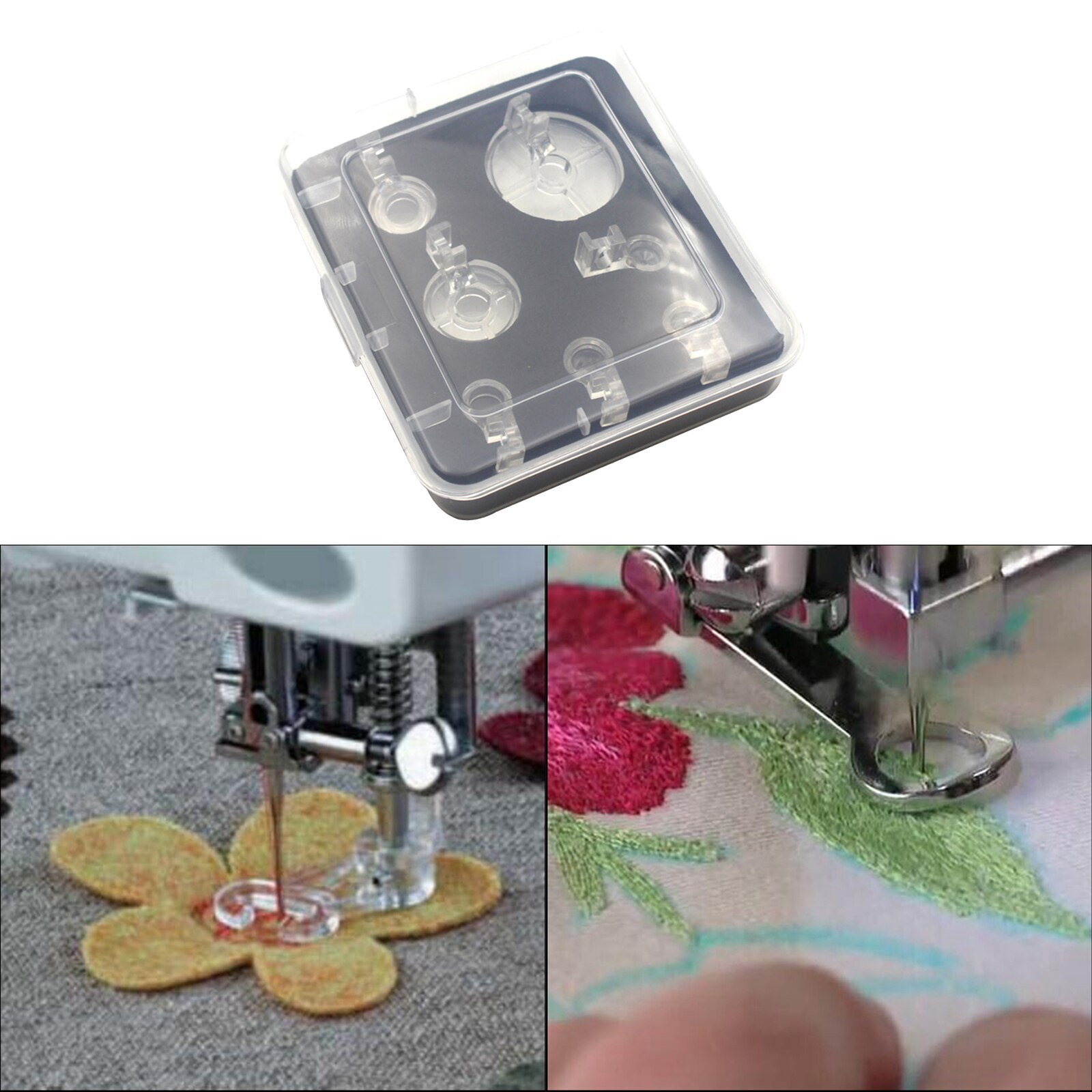 8Pcs Round Ruler Foot Embroidery Presser Feet Clos... – Grandado
