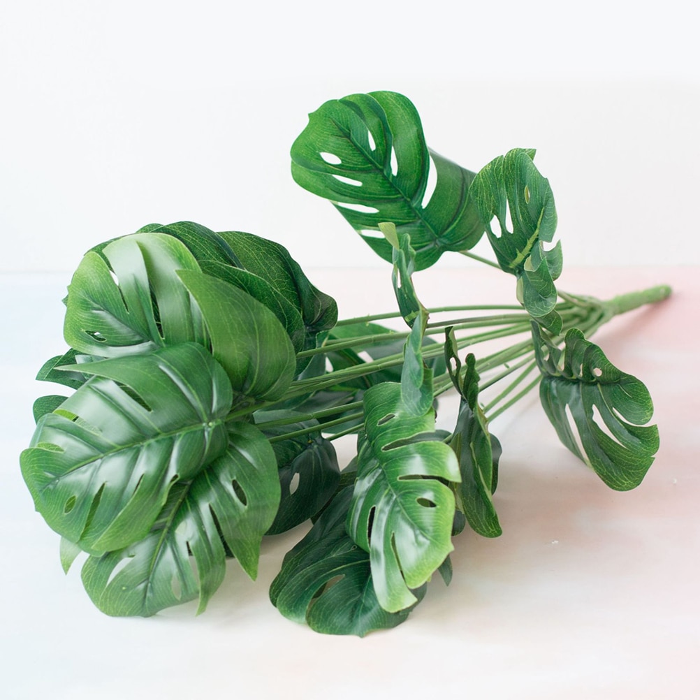 Artificial Palm Plant Leaves Turtle Leaf Tropical ... – Grandado