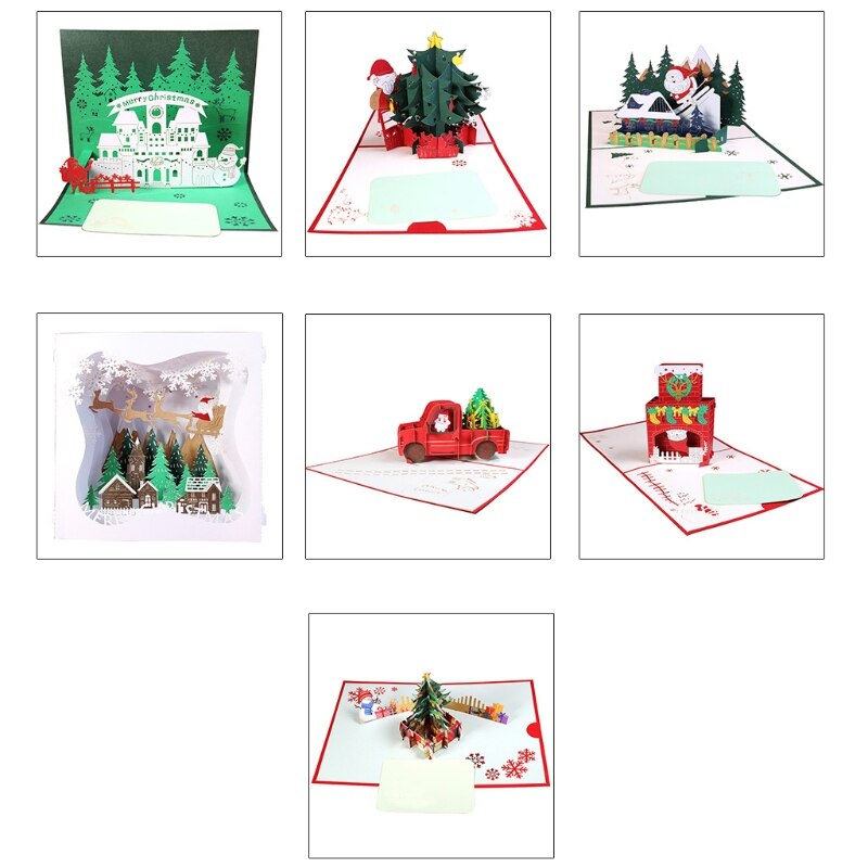 Tarjeta de felicitación 3D Pop-up, árbol de Navida... – Grandado