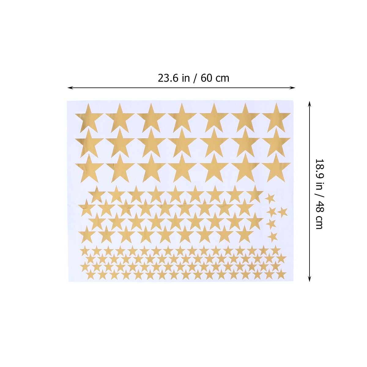 130 Pcs Golden Stars Wall Sticker Home Decal DIY P... – Grandado