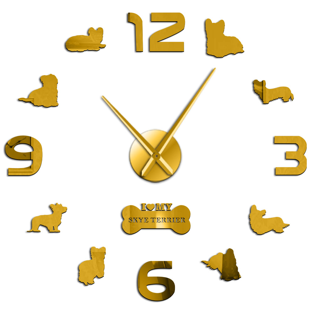 Skye Terrier Cartoon DIY Wall Clock Home Decor Sco... – Vicedeal