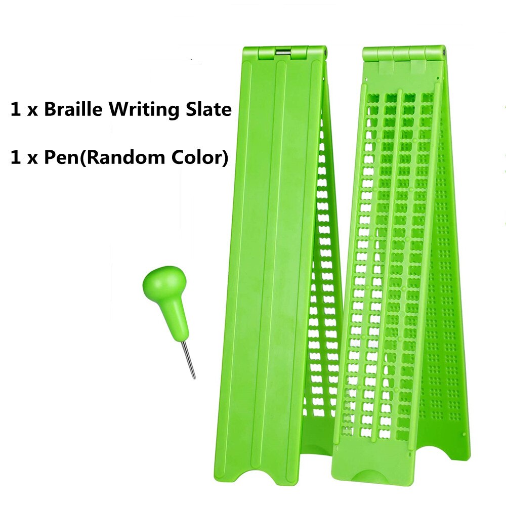 4 Lines 28 Cells Braille Writing Slate with Stylus... – Grandado